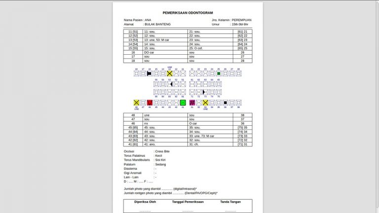 Modul Odontogram Dokter Gigi - DokterPro